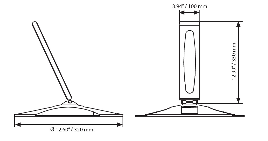 Adjustable Reference Rack with Round Base - MT Displays