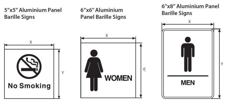 Aluminyum Panel Braille Signs - MT Displays