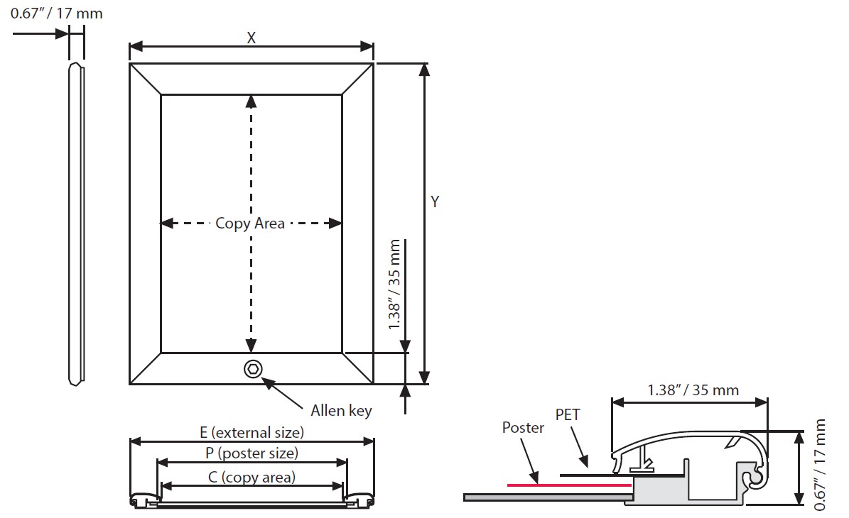 Lockable Weatherproof Frame - MT Displays