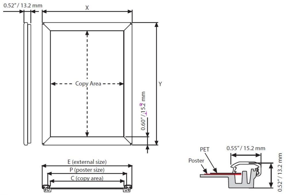 Opti Frame 0.55" Wood Effect - MT Displays