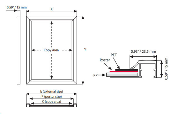 MT DisplaysSingle Sided Slide-in Frame - MT Displays
