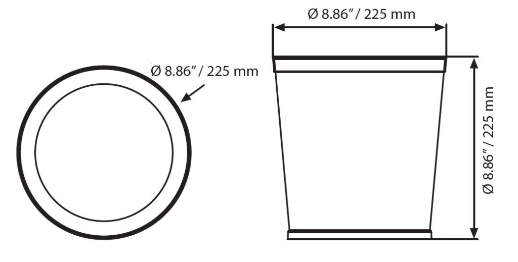 Single Wall Stainless Steel Waste Basket - MT Displays