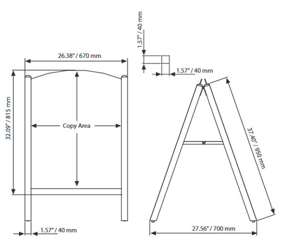 Timber Chalk Board - MT Displays