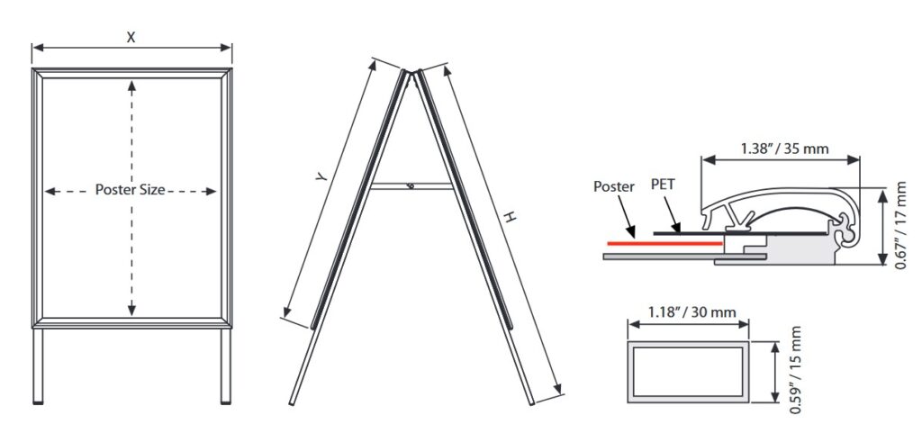 Weatherproof A Board - MT Displays