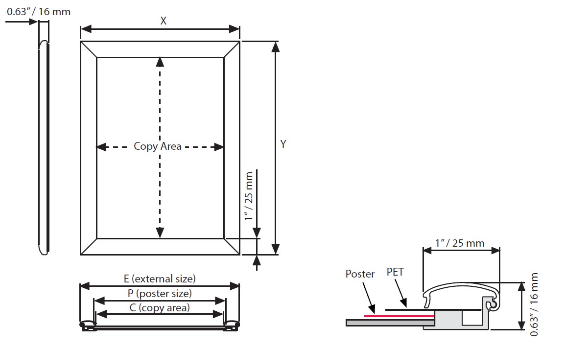 Weatherproof Frame 1" - MT Displays